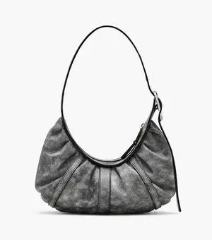 Marc Jacobs The Distressed Leather Buckle Bag - Black | Editorialist
