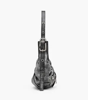 Marc Jacobs The Distressed Leather Buckle Bag - Black | Editorialist