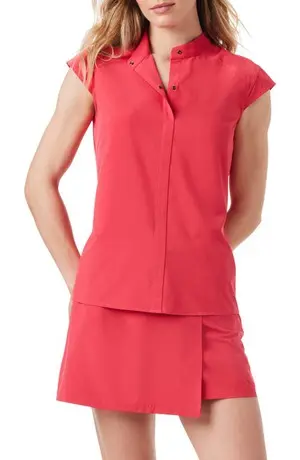 NIC+ZOE Tech Stretch Quarter Snap Shirt Geranium