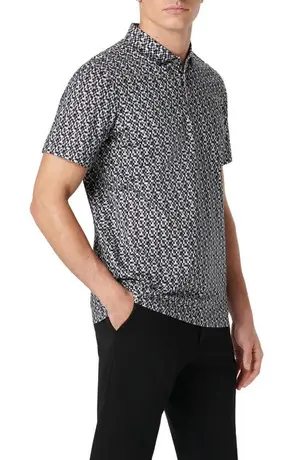 Bugatchi Victor Ooohcotton® Pixel Check Print Polo