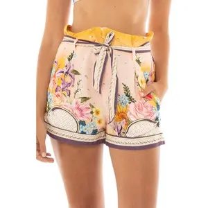 Agua Bendita Adisson Dreamin Cotton & Linen Blend Cover-up Shorts