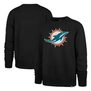 '47 Miami Dolphins Imprint Headline Pullover Sweatshirt - Black