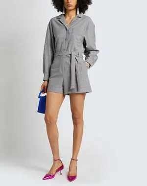 Maje Checked Playsuit