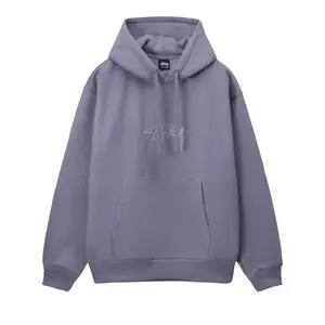 StÜssy Stock Logo Applique Hoodie - Purple