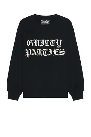 Wacko Maria Heavy Weight Crew Neck Sweat Shirt In Black - 65% Off 