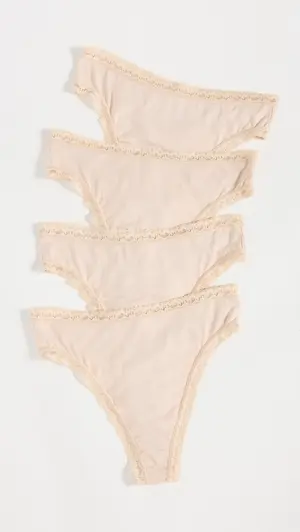 STRIPE & STARE High Waisted Thong 4 Pack