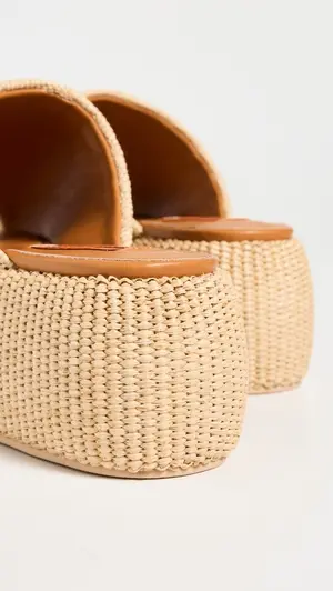 SIMONMILLER Raffia Cloudy Platforms - Natural