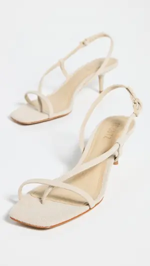 Schutz Heloise Sandal Heels - Oyster