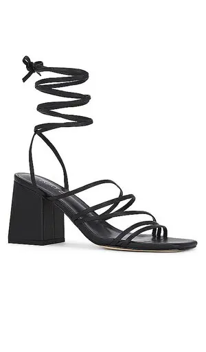 Raye Saorise Strappy Square Toe Block Heel - Black