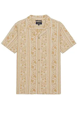 ROARK ROARK Gonzo Short Sleeve Shirt In Beige.  Sarda Almond