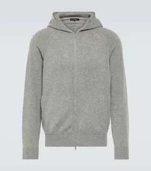Loro Piana Merano Cashmere Zip-up Hoodie - Grey