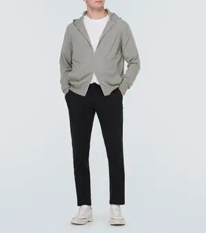 Loro Piana Merano Cashmere Zip-up Hoodie - Grey