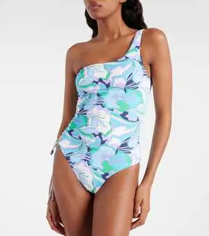Melissa Odabash Bodrum One-shoulder Swimsuit - Blue