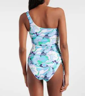 Melissa Odabash Bodrum One-shoulder Swimsuit - Blue