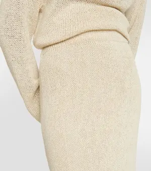 THE ROW Fumaia Knitted Silk Maxi Skirt