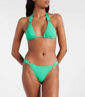 Melissa Odabash Caracas Ring-detail Bikini Top - Green
