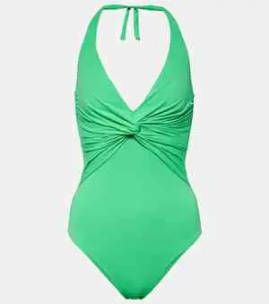 Melissa Odabash Zanzibar Gathered Swimsuit - Green
