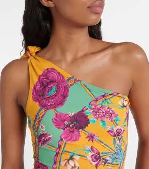 La DoubleJ Goddess Floral One-shoulder Swimsuit - Multicoloured