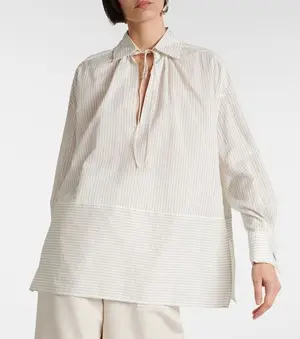 Max Mara Saletta Pinstripe Shirt - White