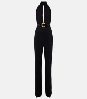 TOM FORD Halterneck Sable Jumpsuit - Black