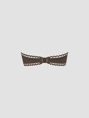 ERES Mix Shirred Bandeau Bikini Top