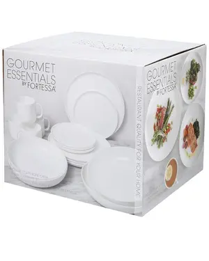 FORTESSA Fortessa Bone China Modern Coupe 16Pc Dinnerware Set - Nocolor