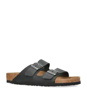 BIRKENSTOCK Suede Arizona Sandals - Black