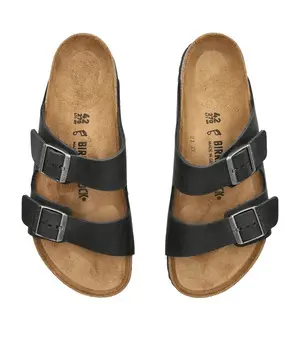 BIRKENSTOCK Suede Arizona Sandals - Black