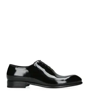 Zegna Patent Leather Vienna Oxford Shoes