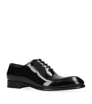 Zegna Patent Leather Vienna Oxford Shoes