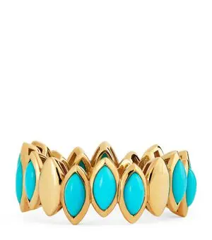 NETALI NISSIM Yellow And Turquoise Navette Ring