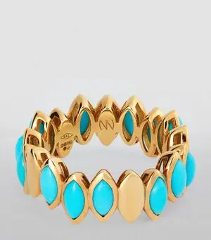 NETALI NISSIM Yellow And Turquoise Navette Ring