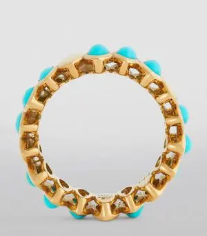 NETALI NISSIM Yellow And Turquoise Navette Ring