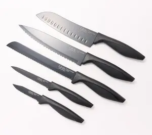 GINSU Daku 5-piece Ceramic Coated Knife Set - One-color