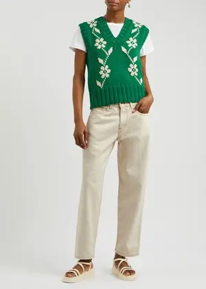 You Must Create Tearaway Straight-leg Jeans - Ecru