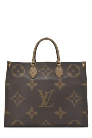 LOUIS VUITTON Monogram Reversed Giant On The Go - Brown