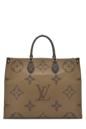 LOUIS VUITTON Monogram Reversed Giant On The Go - Brown