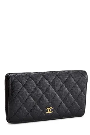 Chanel Quilted Caviar Yen Wallet