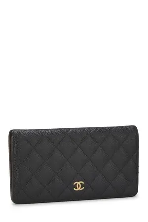 Chanel Quilted Caviar Yen Wallet