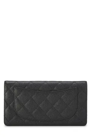 Chanel Quilted Caviar Yen Wallet