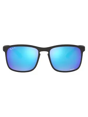 Ray-ban Chromance Square-frame Sunglasses - Black