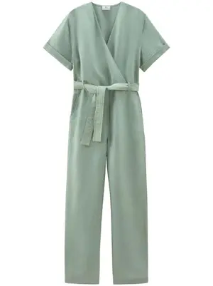 Woolrich Belted Wrap Jumpsuit - Green