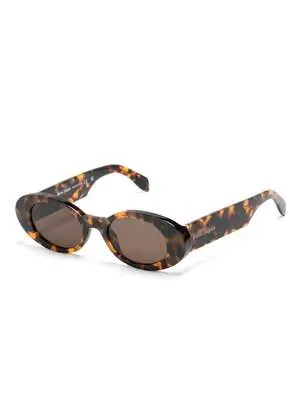 Palm Angels Gilroy Oval-frame Sunglasses - Brown