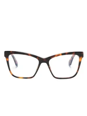 Off-White Butterfly-frame Glasses - Brown