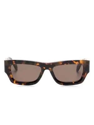 Palm Angels Tortoiseshell Rectangle-frame Sunglasses - Brown