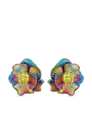 ANABELA CHAN Rainbow Bloom Quartz Earrings - Yellow
