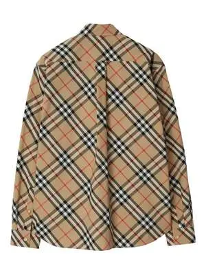 Burberry Check Cotton Shirt - Neutrals