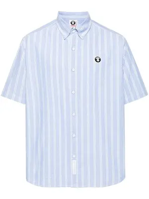 AAPE BY *A BATHING APE® Striped Cotton Shirt