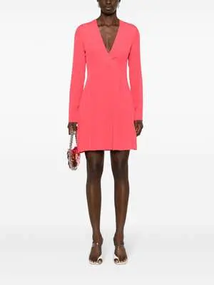 Patrizia Pepe Long-sleeve Panelled Dress - Pink