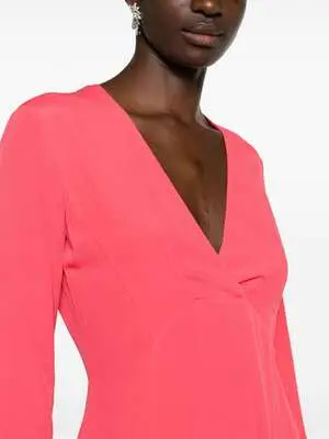 Patrizia Pepe Long-sleeve Panelled Dress - Pink